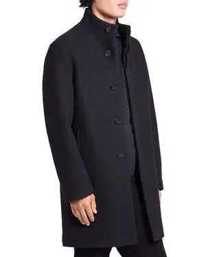Theory Belvin Wool Coat - Phantom Melange