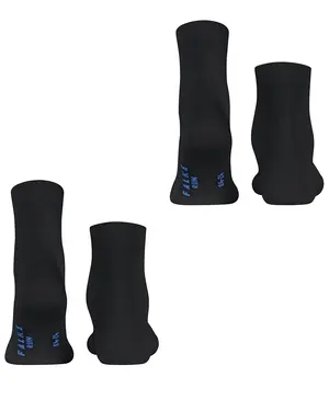 Falke Run Cotton-blend Ankle Socks Pack Of 2 - Black