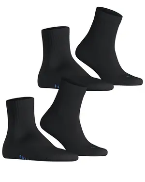 Falke Run Cotton-blend Ankle Socks Pack Of 2 - Black