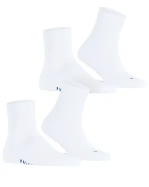 Falke Run Cotton-blend Ankle Socks Pack Of 2 - White