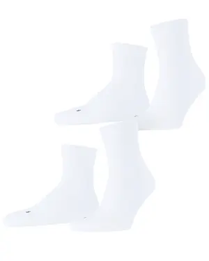 Falke Run Cotton-blend Ankle Socks Pack Of 2 - White