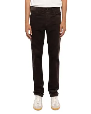 Zadig&Voltaire Steeve Cotton Stretch Velvet Corduroy Slim Fit Trousers - Dark Chocolate