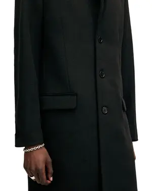 ALLSAINTS Hal Single Breasted Coat - Black