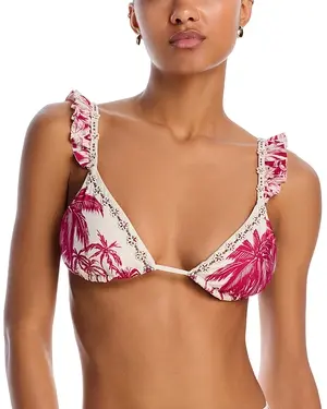 Agua Bendita Agata Palms Bikini Top - Multicolor
