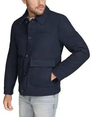 Andrew Marc Warwick Chore Coat - Navy