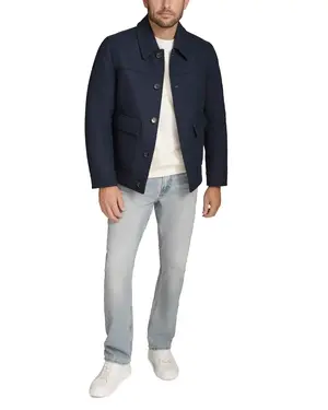 Andrew Marc Warwick Chore Coat - Navy