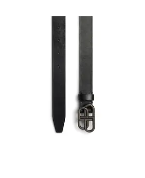 Balenciaga Bb Thin Belt - Black