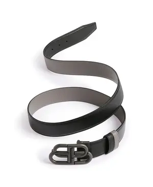 Balenciaga BB Reversible Belt Black/dark Grey
