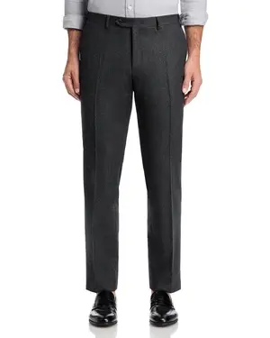 Canali Wool Flannel Slim Fit Trousers