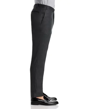 Canali Wool Flannel Slim Fit Trousers