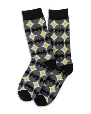 CUFFLINKS, INC. Batman Circle Dress Socks - Gray
