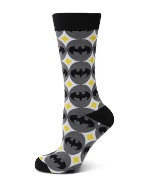 CUFFLINKS, INC. Batman Circle Dress Socks - Gray