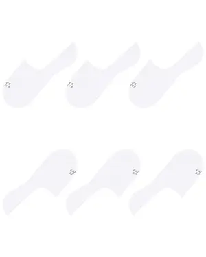 Falke Step Cotton Blend High Cut Invisible Socks Pack Of 3 - White