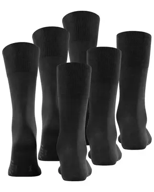 Falke Tiago Cotton Blend Crew Socks Pack Of 3 - Black