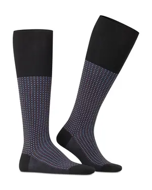 Falke Uptown Tie Knee High Socks - Black