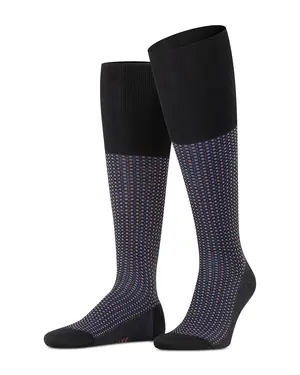 Falke Uptown Tie Knee High Socks - Black