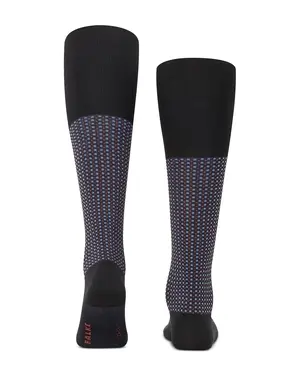 Falke Uptown Tie Knee High Socks - Black