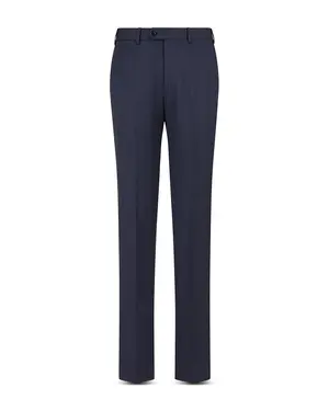 Emporio Armani G Line Regular Fit Calvary Twill Straight Leg Trousers - Solid Blue