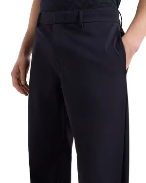 Emporio Armani Technical Nylon Stretch Regular Fit Trousers - Solid Blue