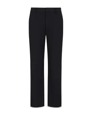 Emporio Armani Technical Nylon Stretch Regular Fit Trousers - Solid Blue