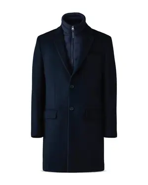 Mackage 3-in-1 Wool Coat With Down Liner - Navy