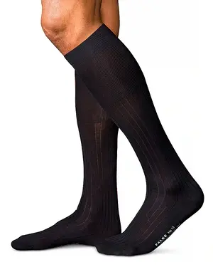 Falke No. 13 Knee-High Ribbed Socks Black