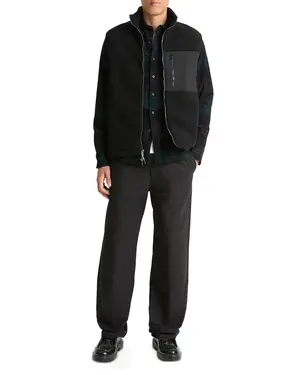 Vince Teddy Fleece Zip-up Vest