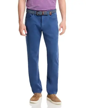 Peter Millar Signature Sateen Five-Pocket Pants Navy