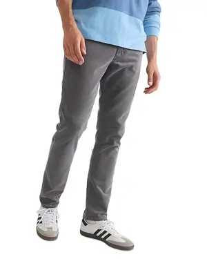 Marine Layer Slim Fit Corduroy Trousers - Mid Grey