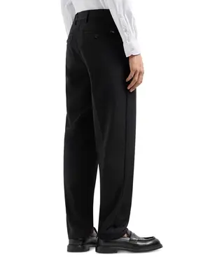 Emporio Armani Technical Nylon Stretch Pants - Solid Black