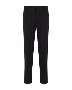 Emporio Armani Technical Nylon Stretch Pants - Solid Black