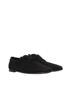 Dolce & Gabbana Woven Derby Shoes - Black