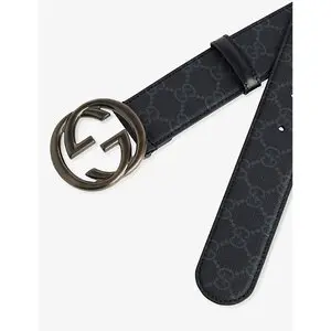 Gucci Logo-buckle Canvas Belt