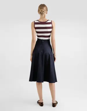 Dolce & Gabbana Denim Circle Skirt With Dg Logo
