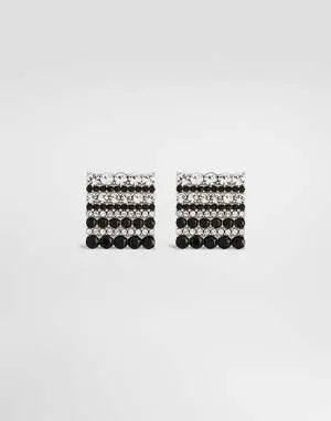 Dolce & Gabbana Enameled Cufflinks With Logo - Silver
