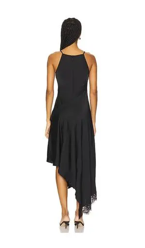 astr the label asymmetrical dress Asymmetrical Tiered Ruffle Midi Dress