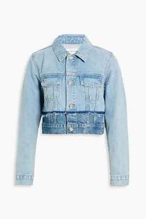 SLVRLAKE Rework Cropped Denim Jacket