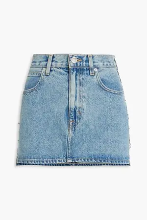 SLVRLAKE Rework Paneled Denim Mini Skirt