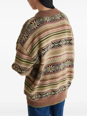 STUDIO TOMBOY Intarsia-knit Polo Top