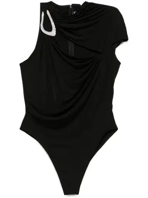 David Koma Crystal-buckle Bodysuit