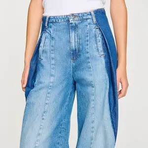 Sandro Wide-leg Paneled Jeans
