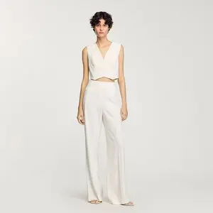 Sandro Sequin Embellished Cropped Vest