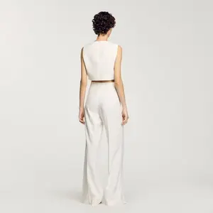 Sandro Sequin Embellished Cropped Vest