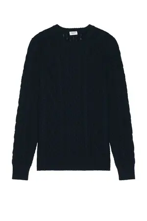 GHIAIA Wool Cable Knit Pescatore Sweater - Blue