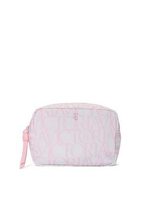 Victoria's Secret Woven Makeup Bag With Beach Motif - Print