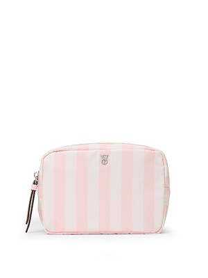 Victoria's Secret Woven Makeup Bag With Beach Motif - Print