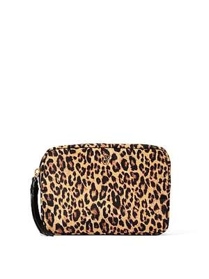 Victoria's Secret Woven Makeup Bag With Beach Motif - Print
