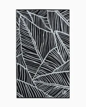 Giorgio Armani Jacquard Cotton Beach Towel - Blue