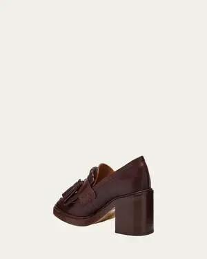 Ulla Johnson Fiona Leather Heeled Loafers