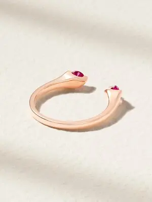 ANITA KO 18-karat Rose Ring With Ruby - Gold